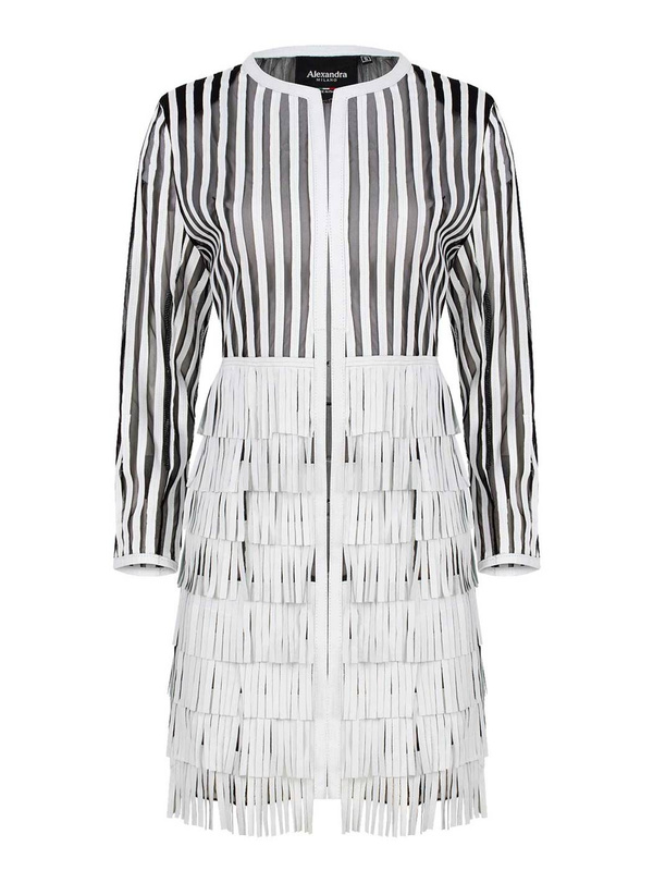 ALEXANDRA MILANO FRINGE COAT - ręcznie wykonana skórzana kurtka z ...